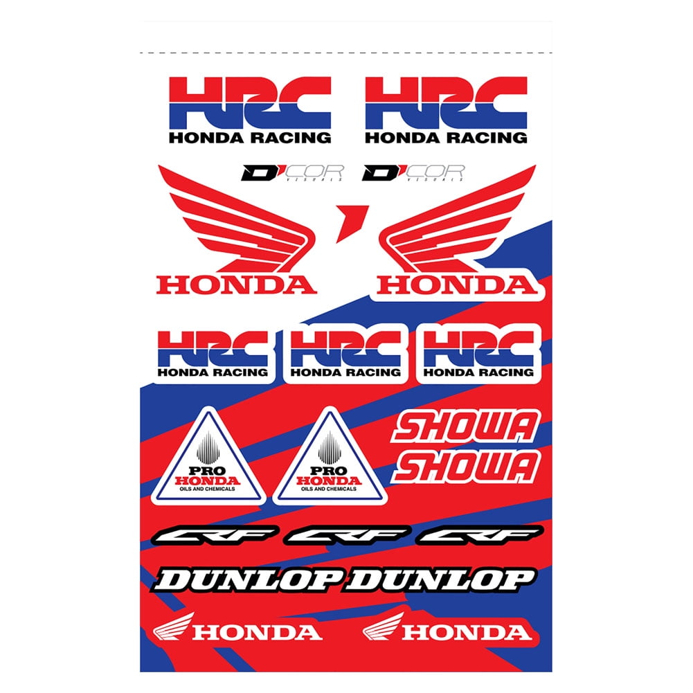 D'Cor Visuals Honda HRC Decal Sheet - Walmart.com