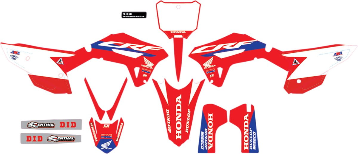 D'Cor Visuals Honda HRC Graphics Kit (20-10-941) - Walmart.com
