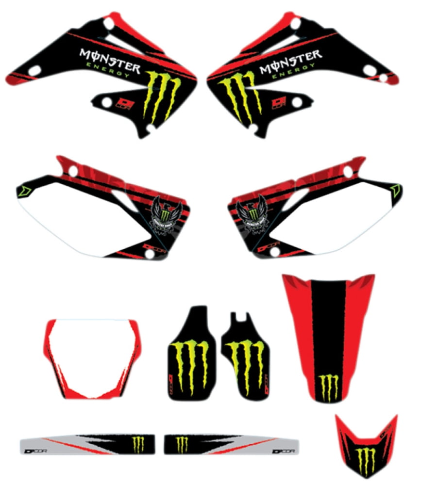 D'Cor Visuals Honda Monster Energy Graphics Kit (20-10-126) - Walmart.com