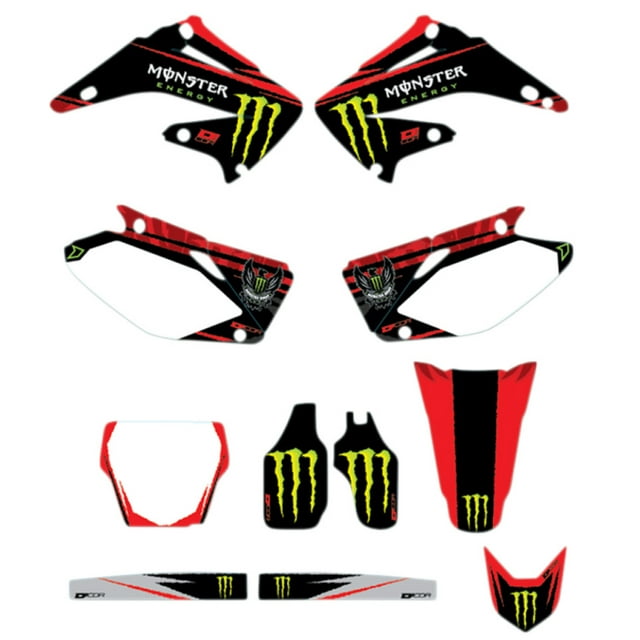 D'Cor Visuals Honda Monster Energy Graphics Kit (20-10-126) - Walmart.com