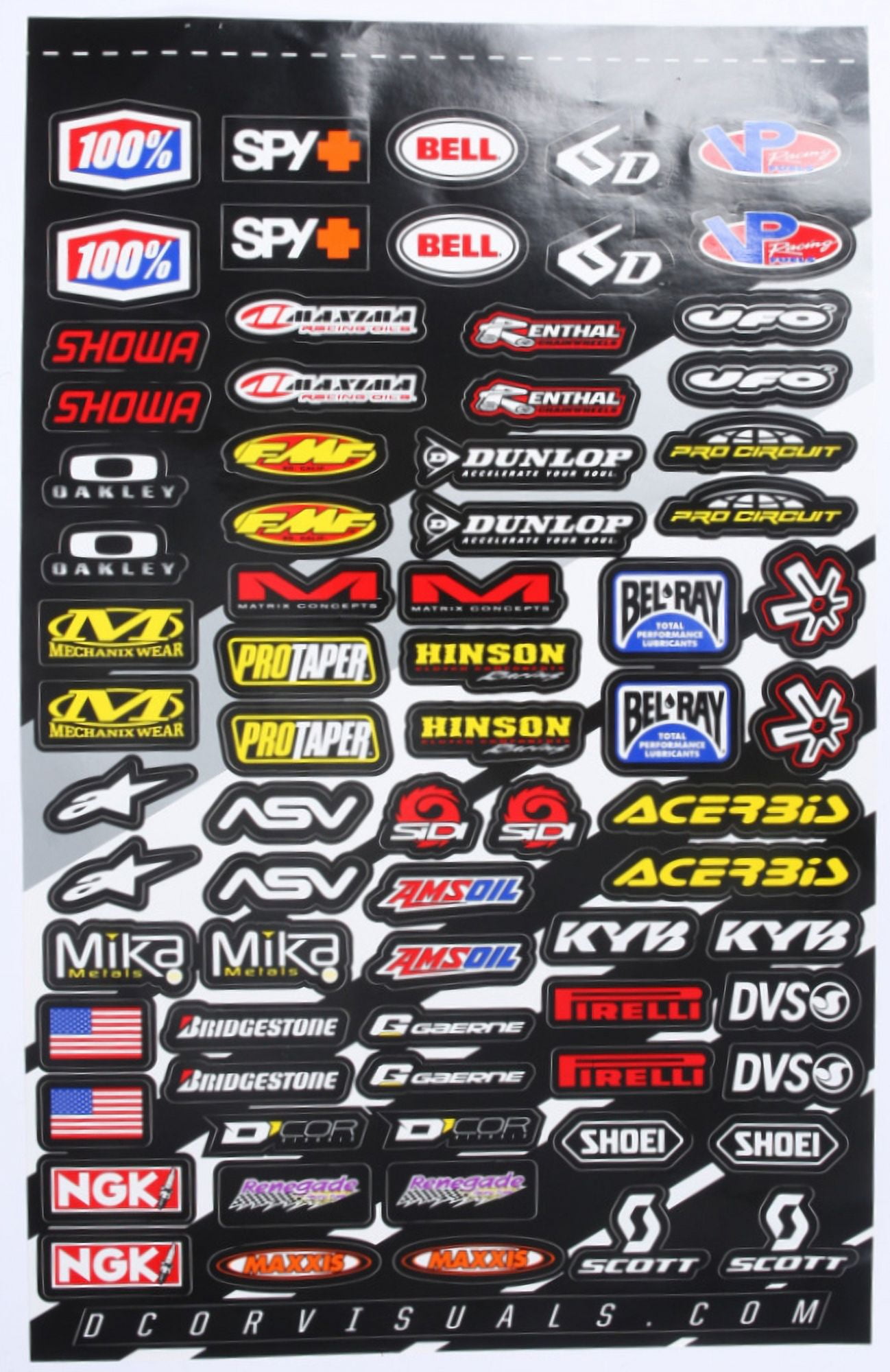 D'Cor Visuals Misc Cor2 MX Decal Sheet (40-90-113) - Walmart.com