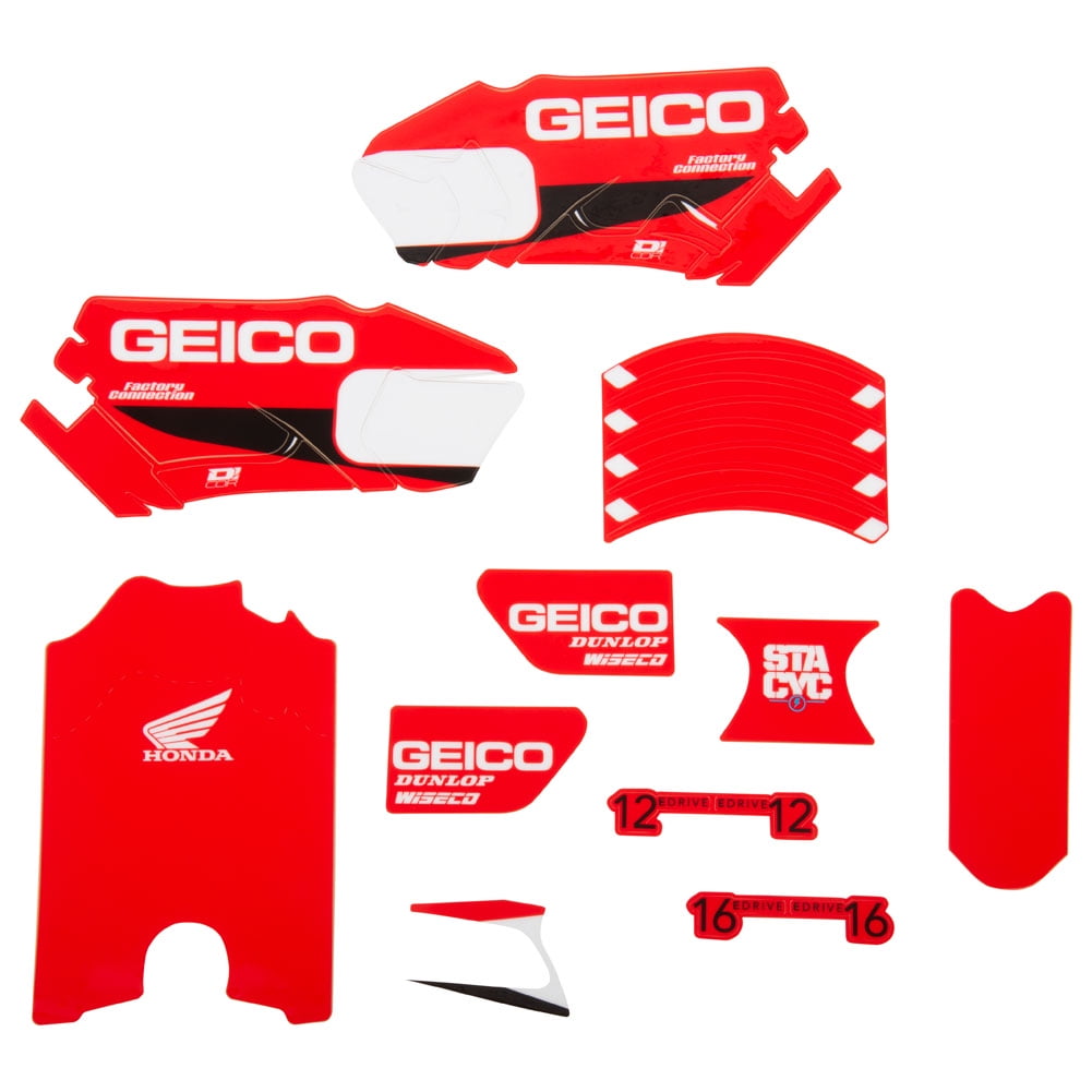 D'Cor Visuals STACYC Stability Cycle Graphics Kit Geico Honda - Walmart.com