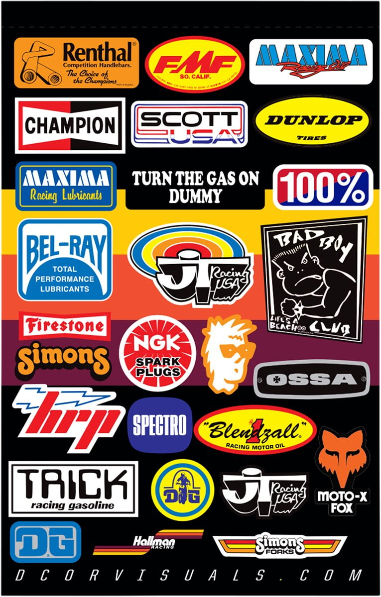 D'Cor Visuals Throwback MX Decal Sheet (40-90-122) - Walmart.com