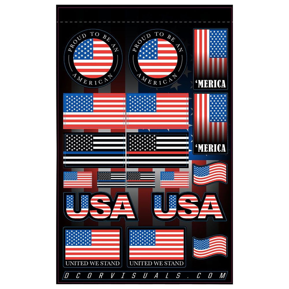 D'Cor Visuals USA Decal Sheet - Walmart.com