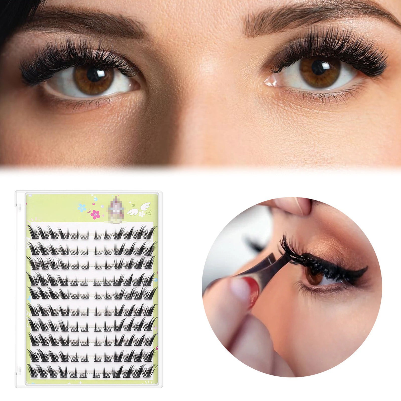 D Curl Strips Lashes Extensions Eyebrow Extensions Light Fiber Hair B ...