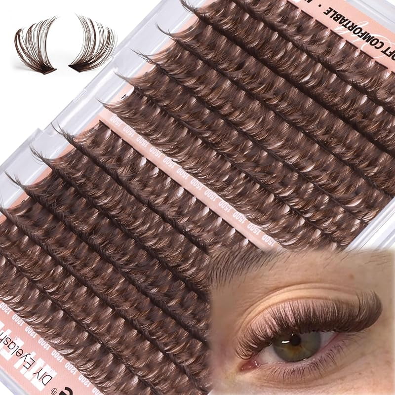 D-Curly Cluster Eyelash Extensions 480Pcs Volume Lash Extensions DIY ...