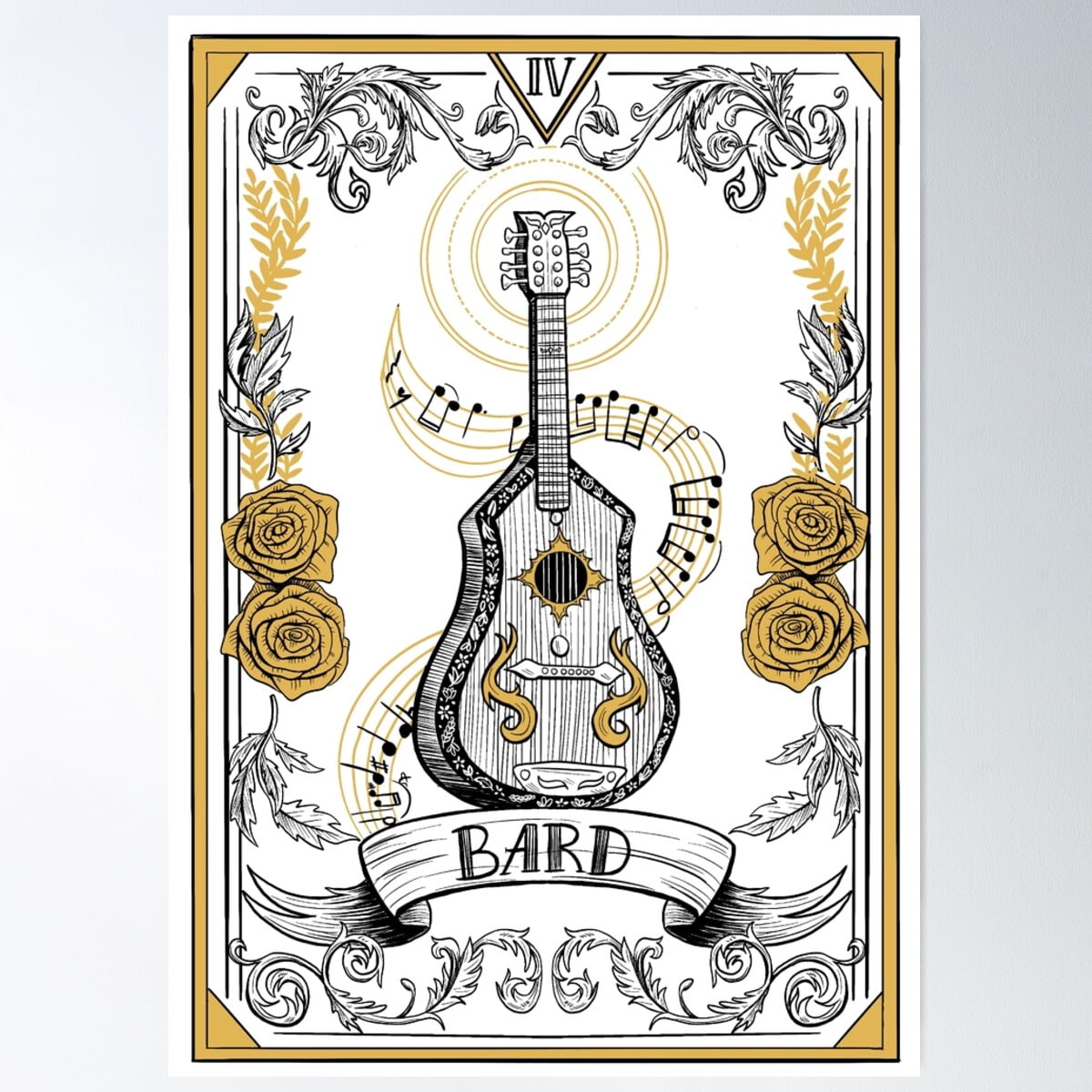 D&D Bard Tarot Poster Wall Art, Modern Wall Decor For Living Room ...