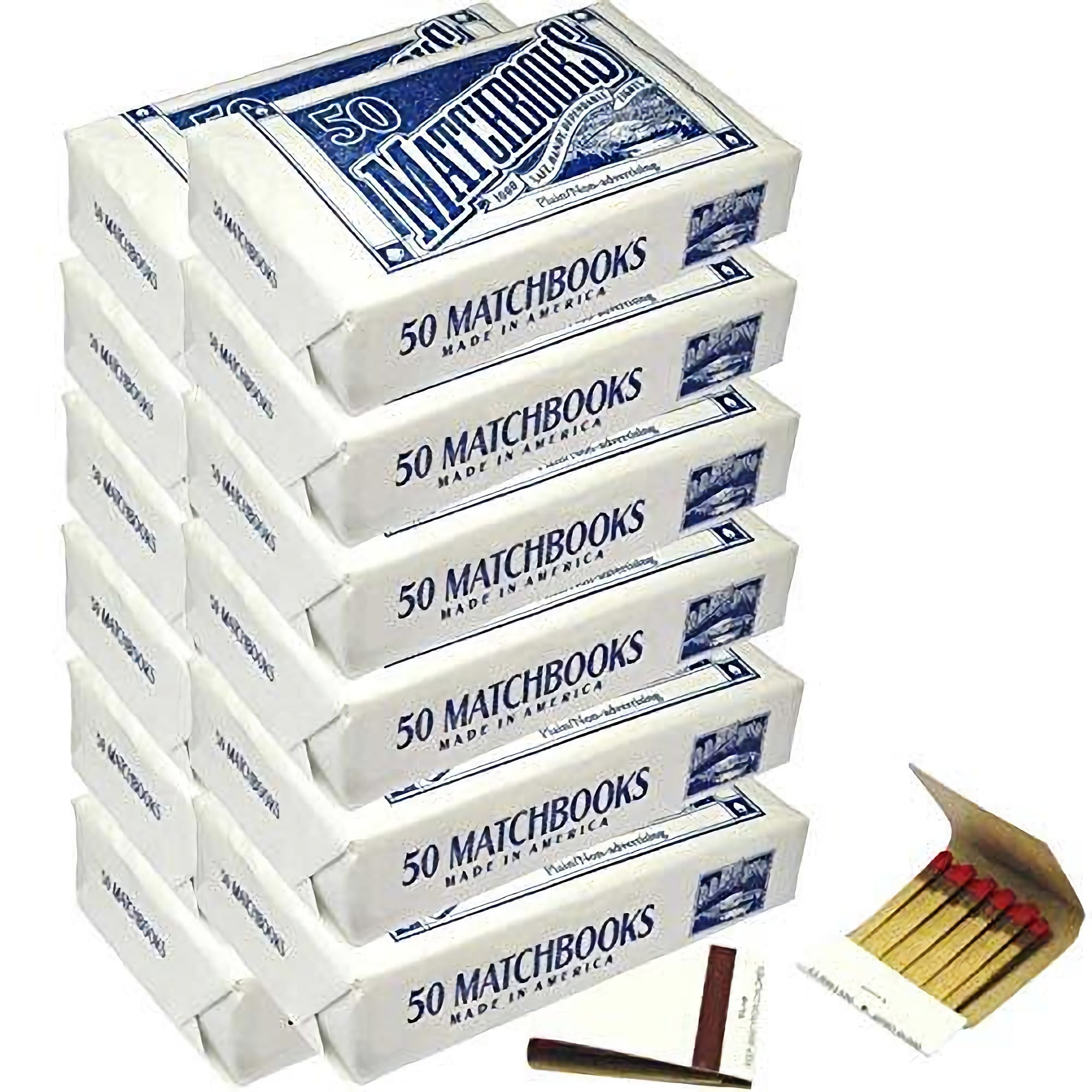 D.D. Bean & Sons White 600 Matchbooks - Pack of 12 for Weddings ...