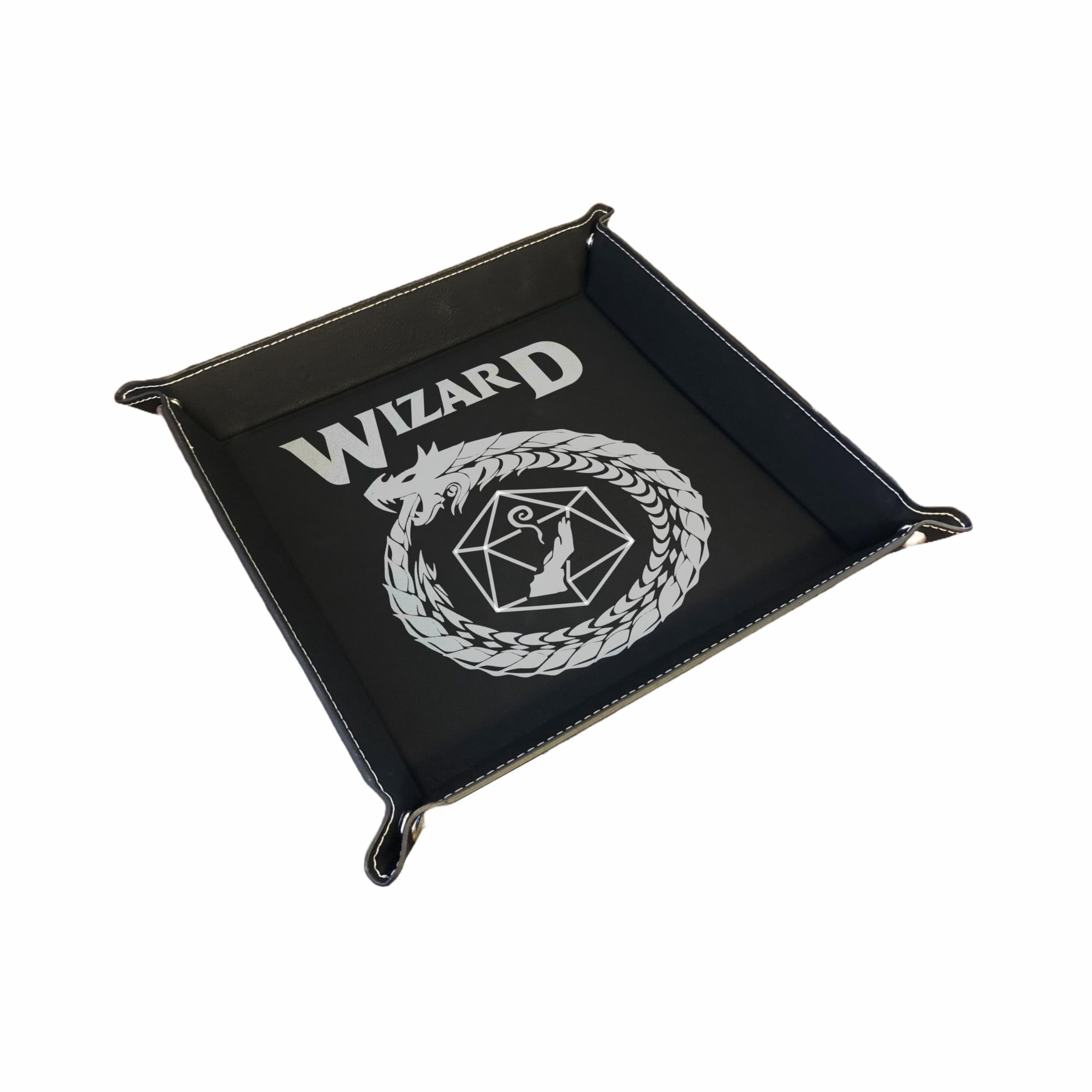 D&D Gifts DND Dice Tray Wizard Class Symbol D20 Dragon Ring Symbol ...