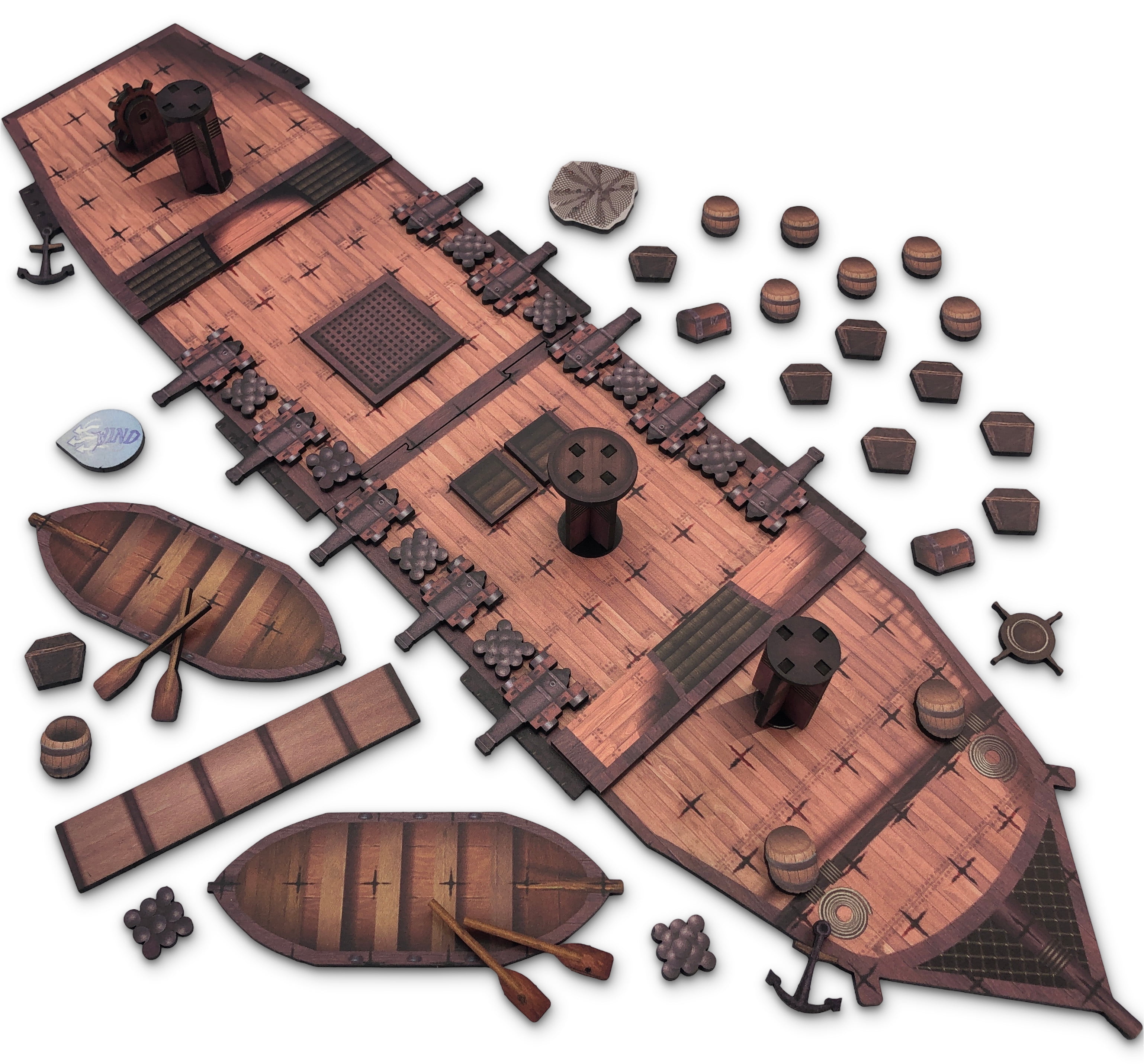 D&D Ship | Full Color | Modular | Upper & Lower Deck | 1” Battle ...