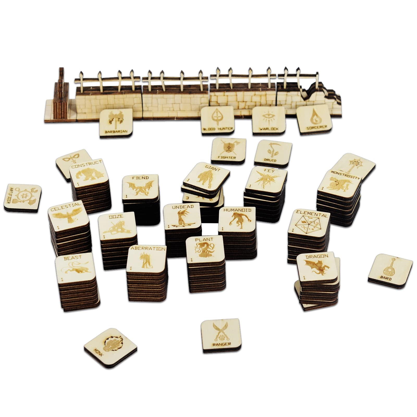 D&D Tabletop Game Tokens Fantasy RPG BSL1 Hero and Monster Token Set of ...