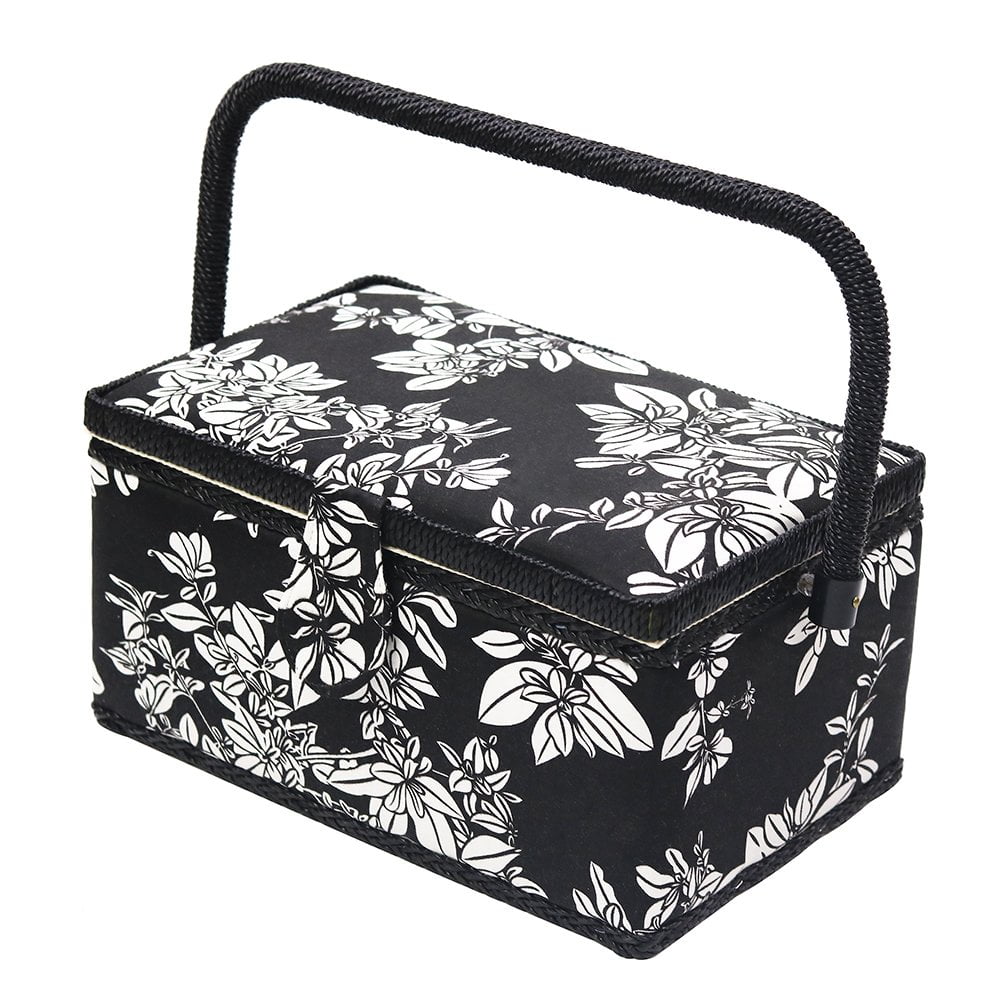 D&D Vintage Sewing Basket Kit, Sewing Box Organizer with Sewing ...