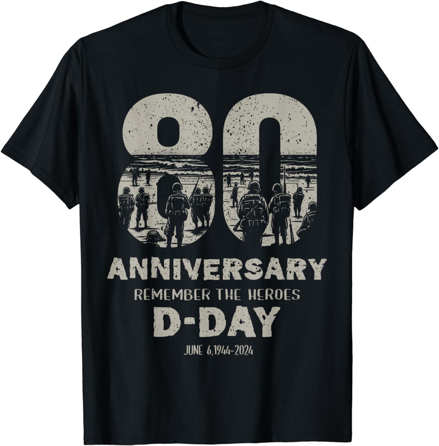 D-Day 80Th Anniversary Commemorative Normandy Beach T-Shirt - Walmart.com