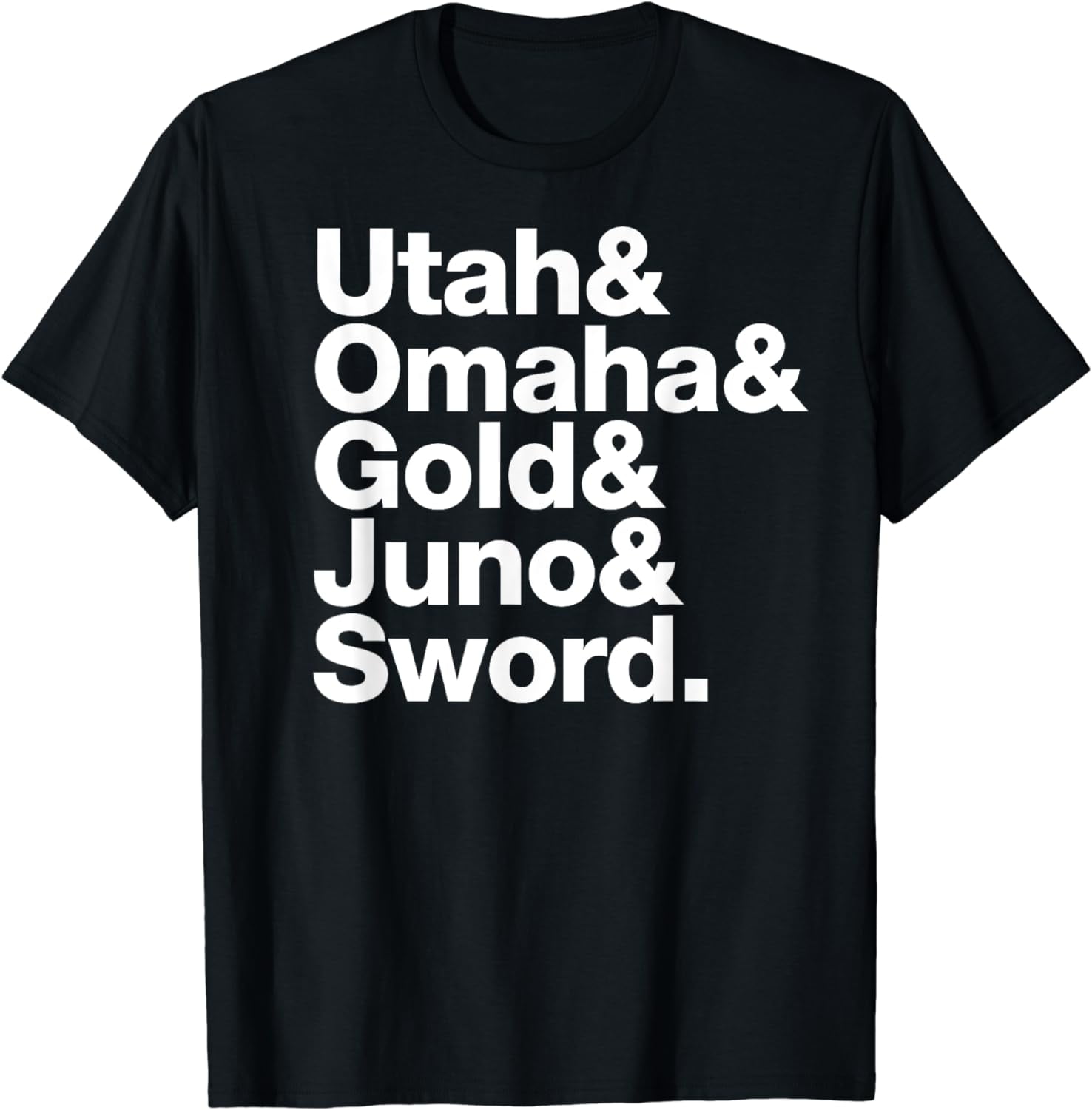 D-Day Beaches Normandy WW2 1944 Utah Omaha Gold Juno Sword T-Shirt - Walmart.com
