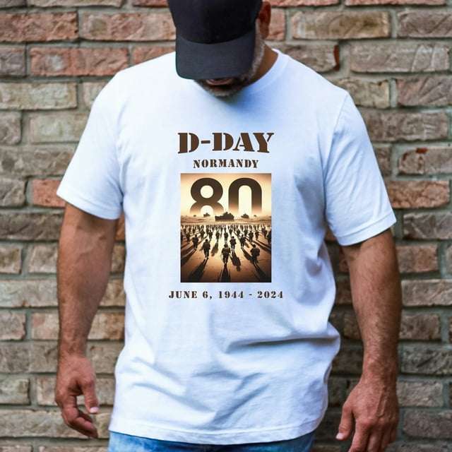 D-Day Normandy 80th Anniversary T-Shirt - Military History Tee ...