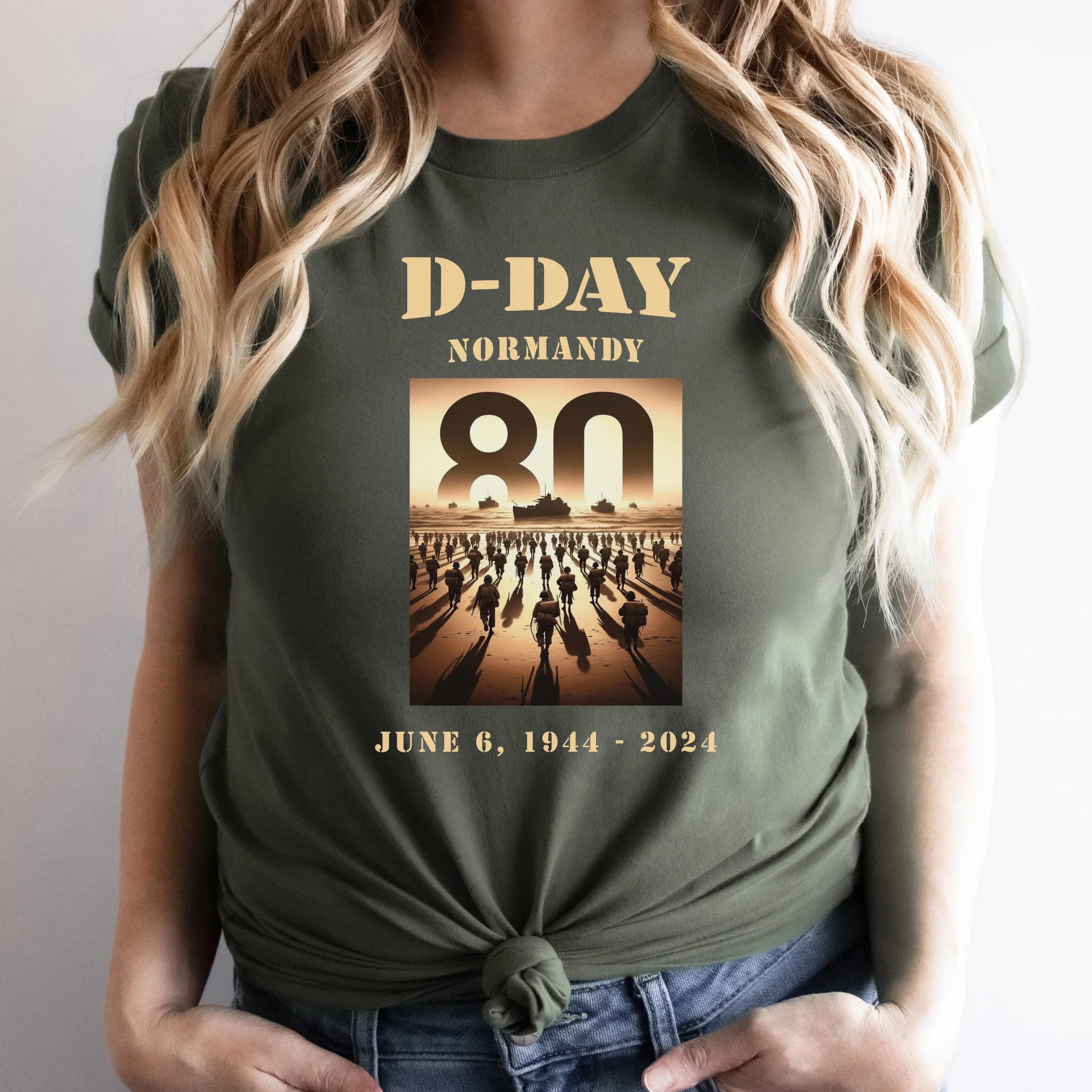 D-Day Normandy 80th Anniversary T-Shirt - Military History Tee ...