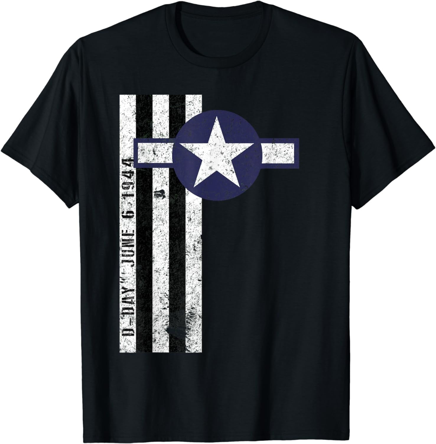D-Day Normandy Invasion Stripes & Air Corps Roundel Vintage T-Shirt ...