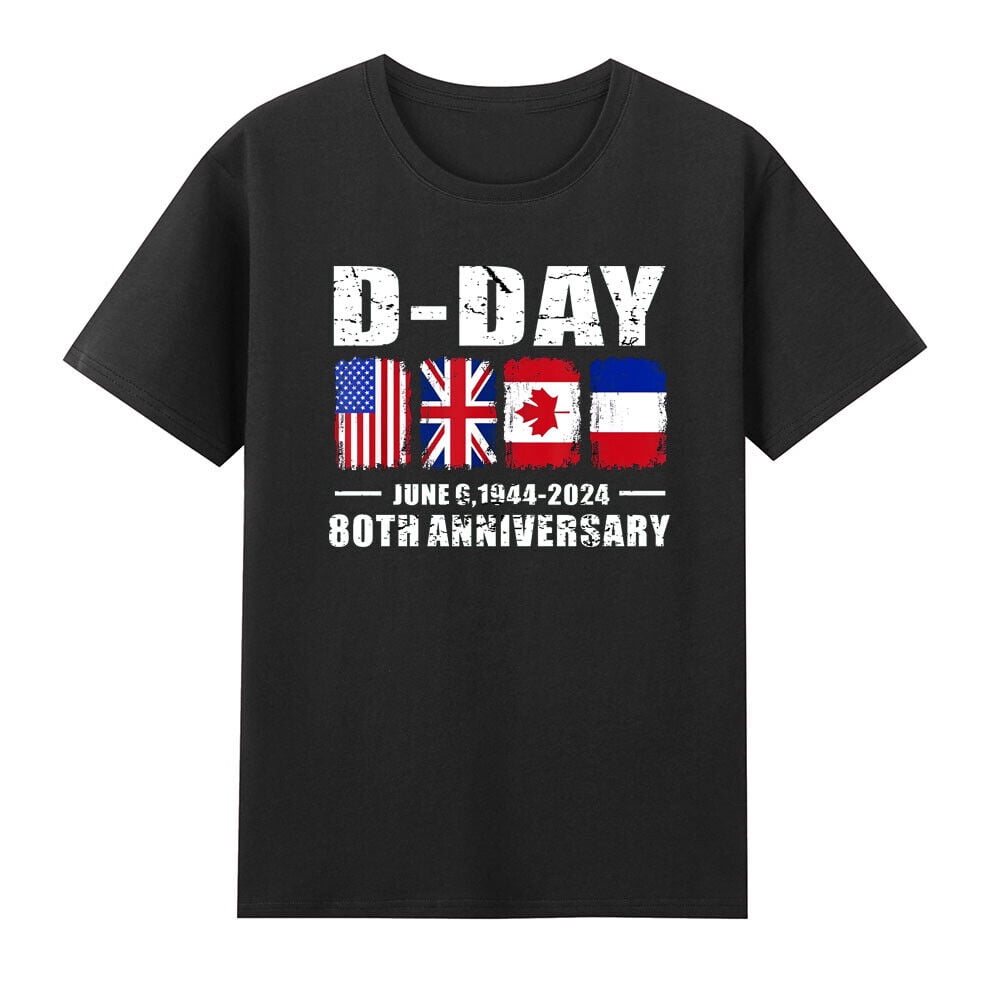D Day Normandy Landings 80th Anniversary 1944-2044 Retro Men's T-Shirt ...