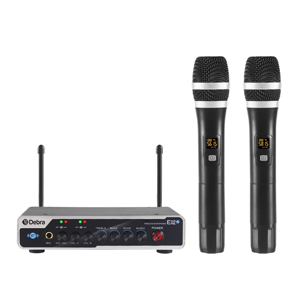D Debra Audio E02U UHF Dual Channel Wireless Microphone System For ...