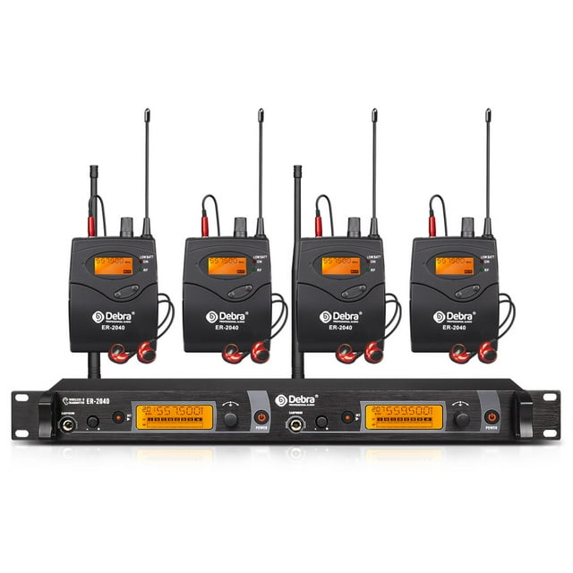 D Debra PRO UHF IEM ER-2040 Dual Channel Wireless in Ear Monitor System ...