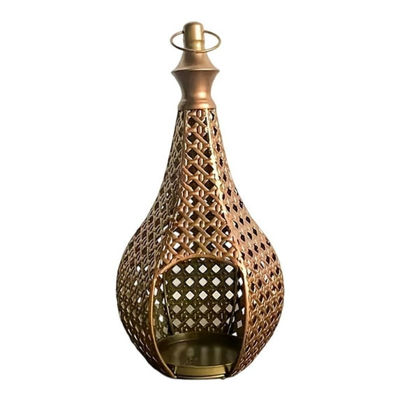 D Decorative Metal Candle Stand With Elaborate Patterns Providing A ...