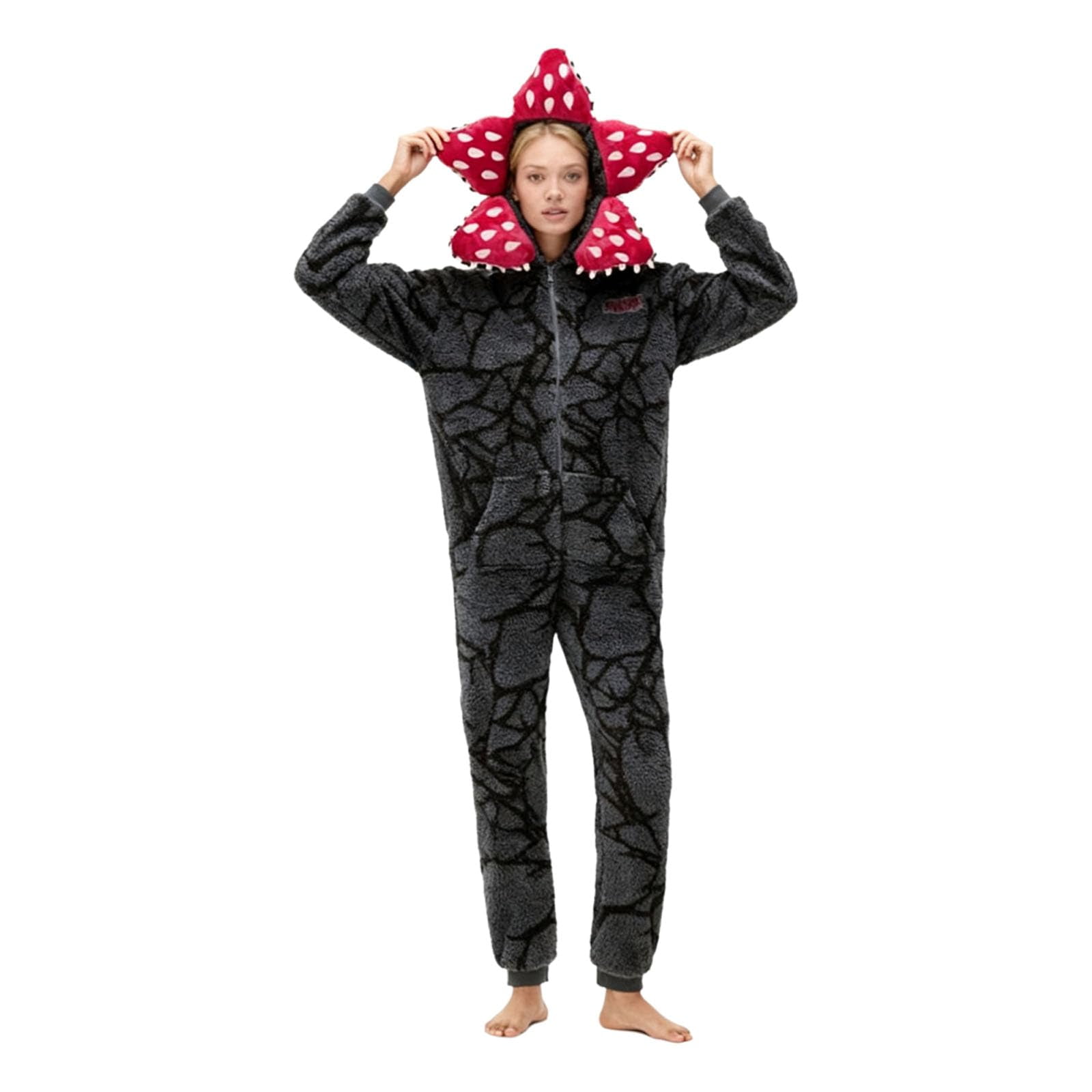 D-Demogorgon Onesie Adult 3D Flower Hooded One Piece Pajamas Long ...