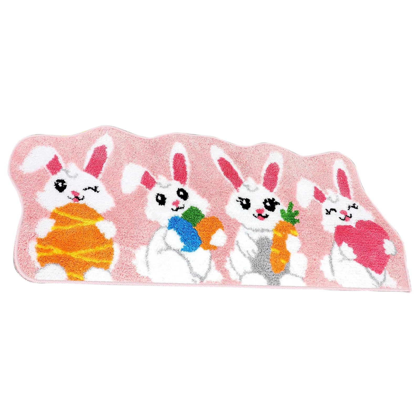 D Design D Easter Bunny Easter Egg Shaped Floor Mat Bathroom Mat Anti ...