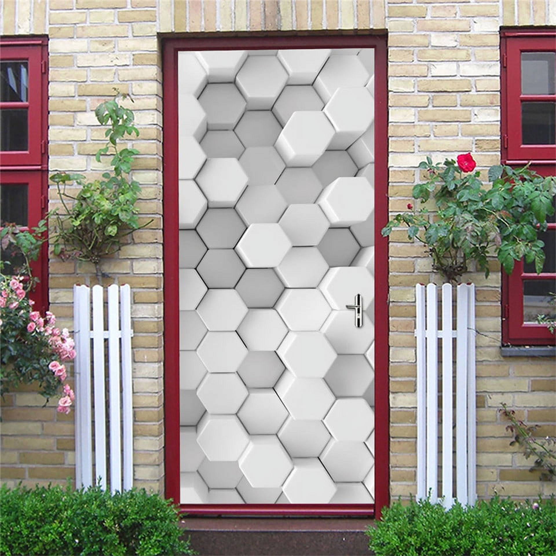 D Door Sticker Wine Cabinet Shelf Home ration PVC Waterproof Bedroom ...
