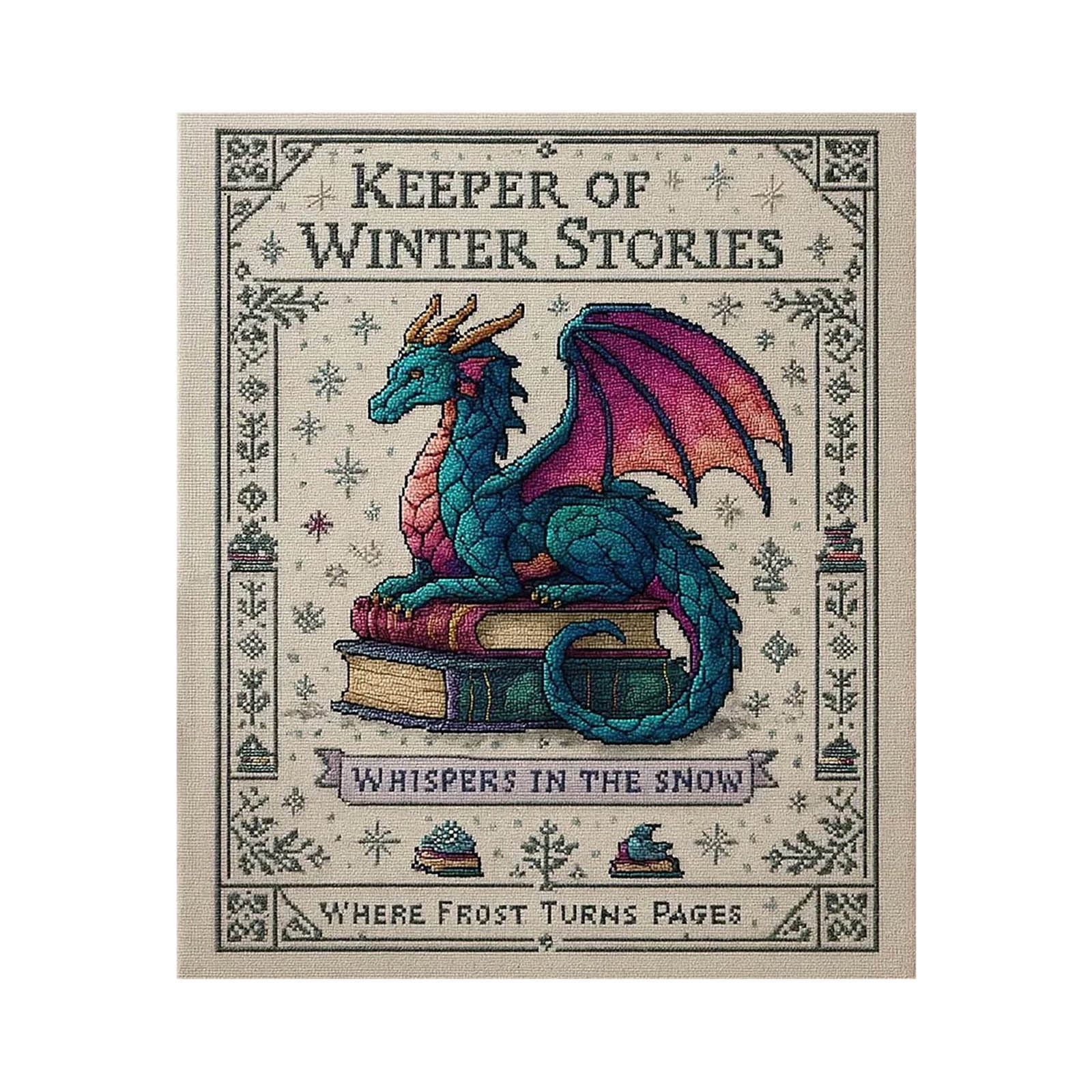 D Dragon Cross Stitch Embroidery Kit Home Decor Decorative Embroidery ...