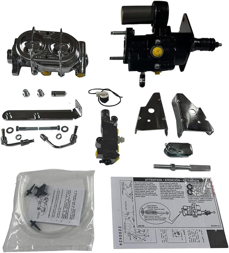 D-ETEGNIK Hydro Boost Power Brake Booster w/Bail Top Master Cylinder ...
