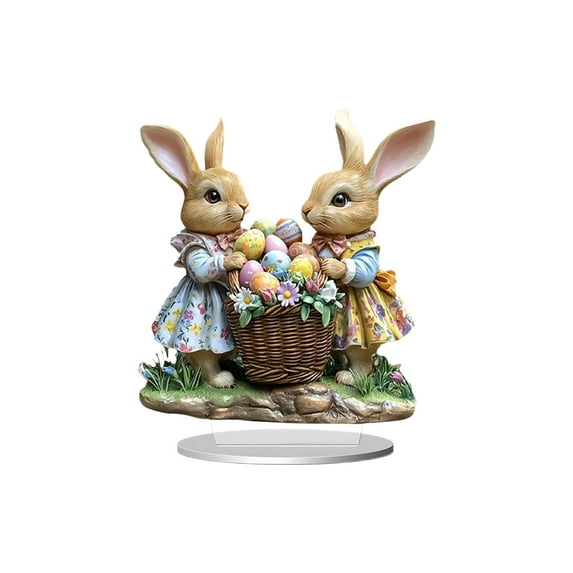 D Easter Acrylic Decorations 2D Flat Tabletop Ornament Holiday Home ...