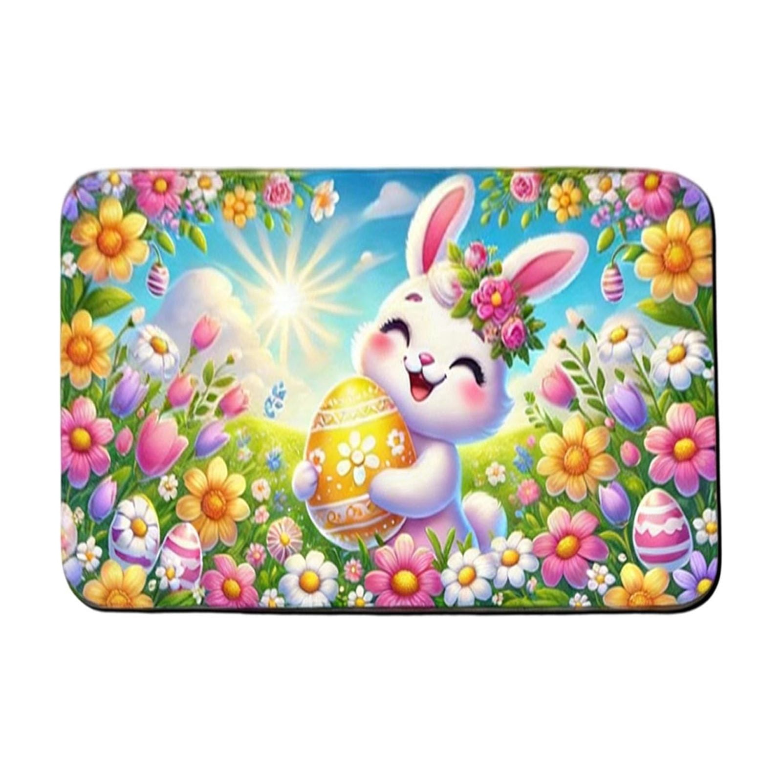 D Easter Day Non-Slip Absorbent Floor Mat Entrance Door Mat Kitchen ...