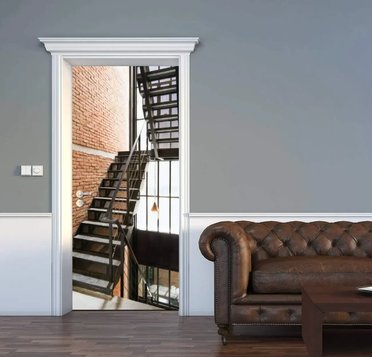 D Elevator Buttons Panel with Brushed Metal Texture Background Door ...