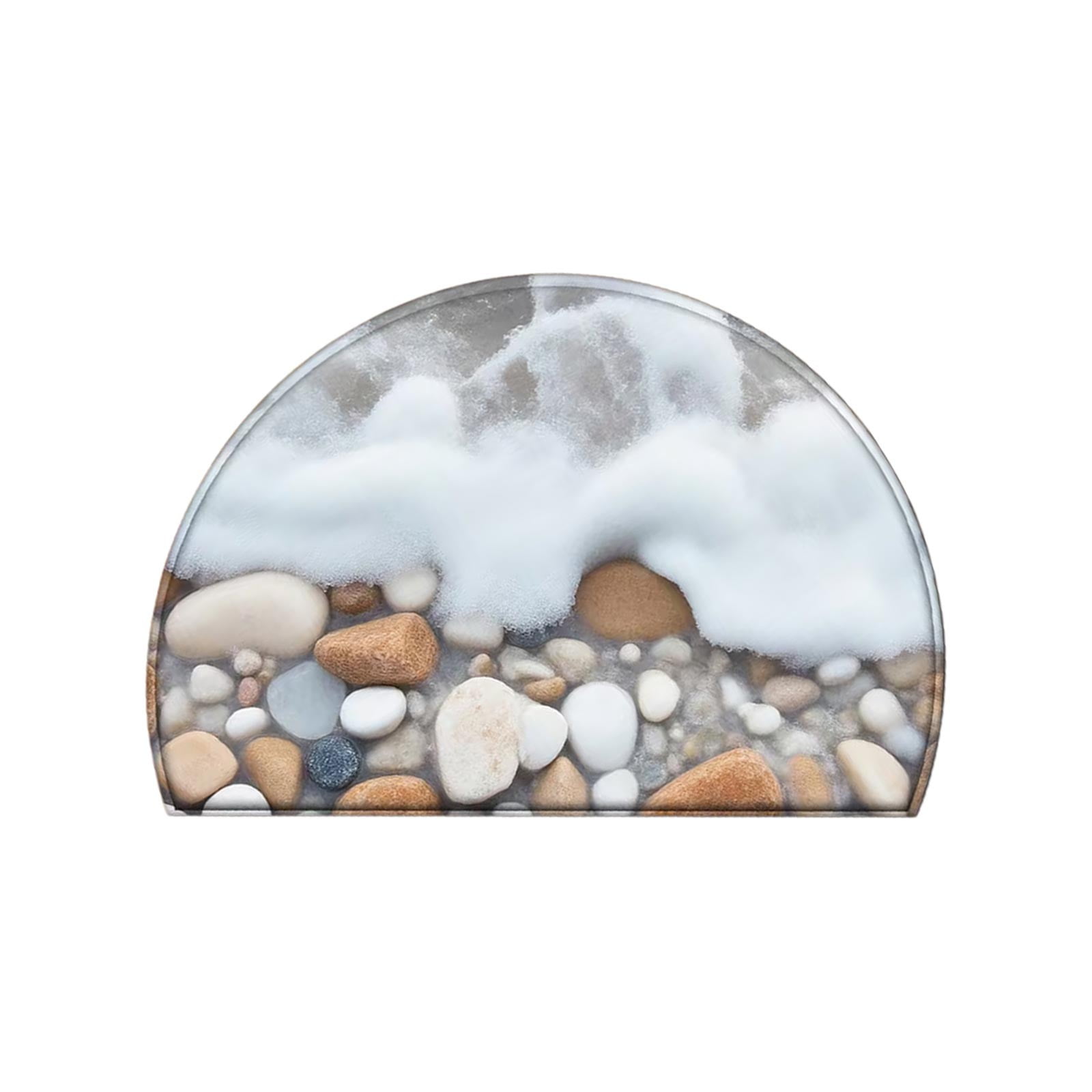 D Entryway Half Circle Floor Mat, Anti-Slip And Stain-Resistant, Ideal ...