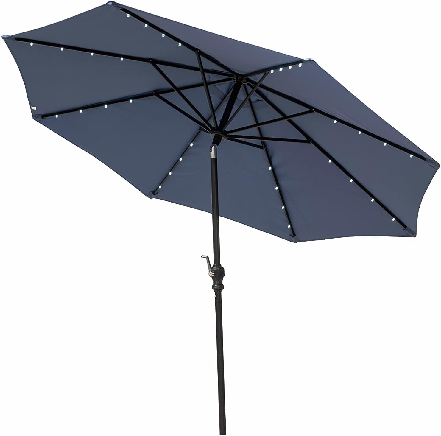 D&F DESIGN 9ft Outdoor Patio 8 Ribs Aluminium Patio Umbrella W/ 32 ...