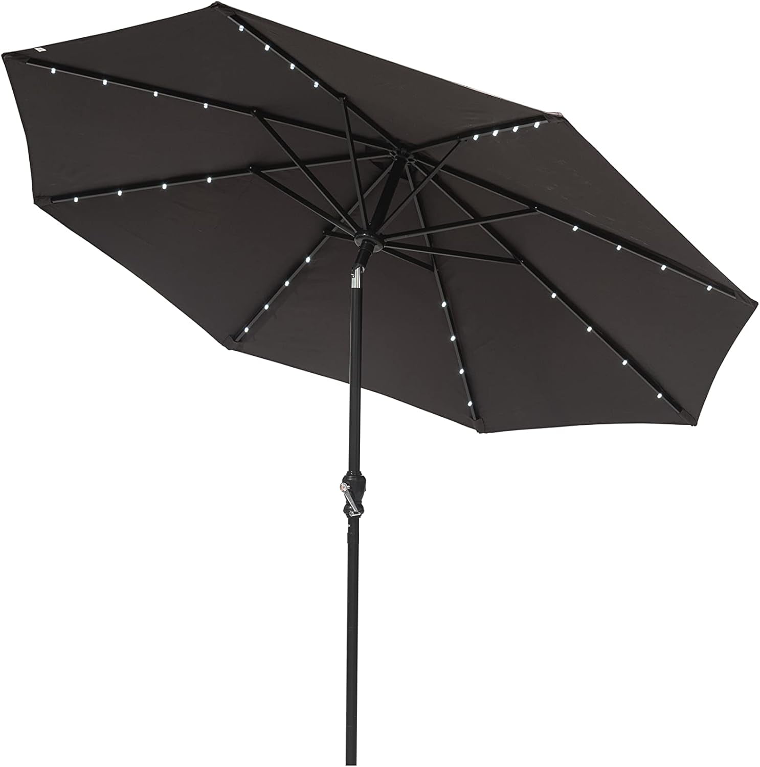 D&F DESIGN 9ft Outdoor Patio 8 Ribs Aluminium Patio Umbrella W/ 32 ...