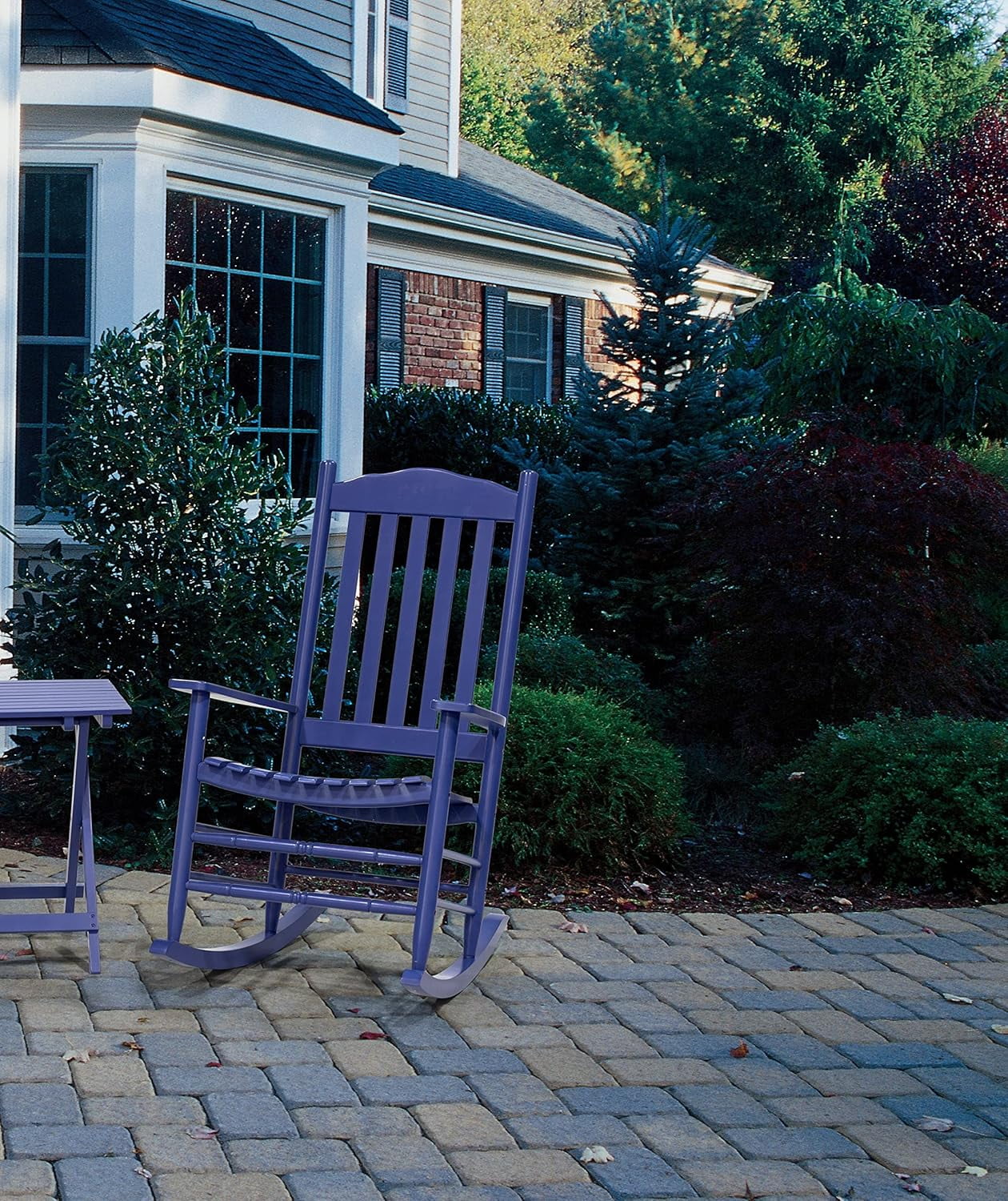 D&F Design Outdoor Rocking Rocker, Wood Rocking Chair with High Back ...