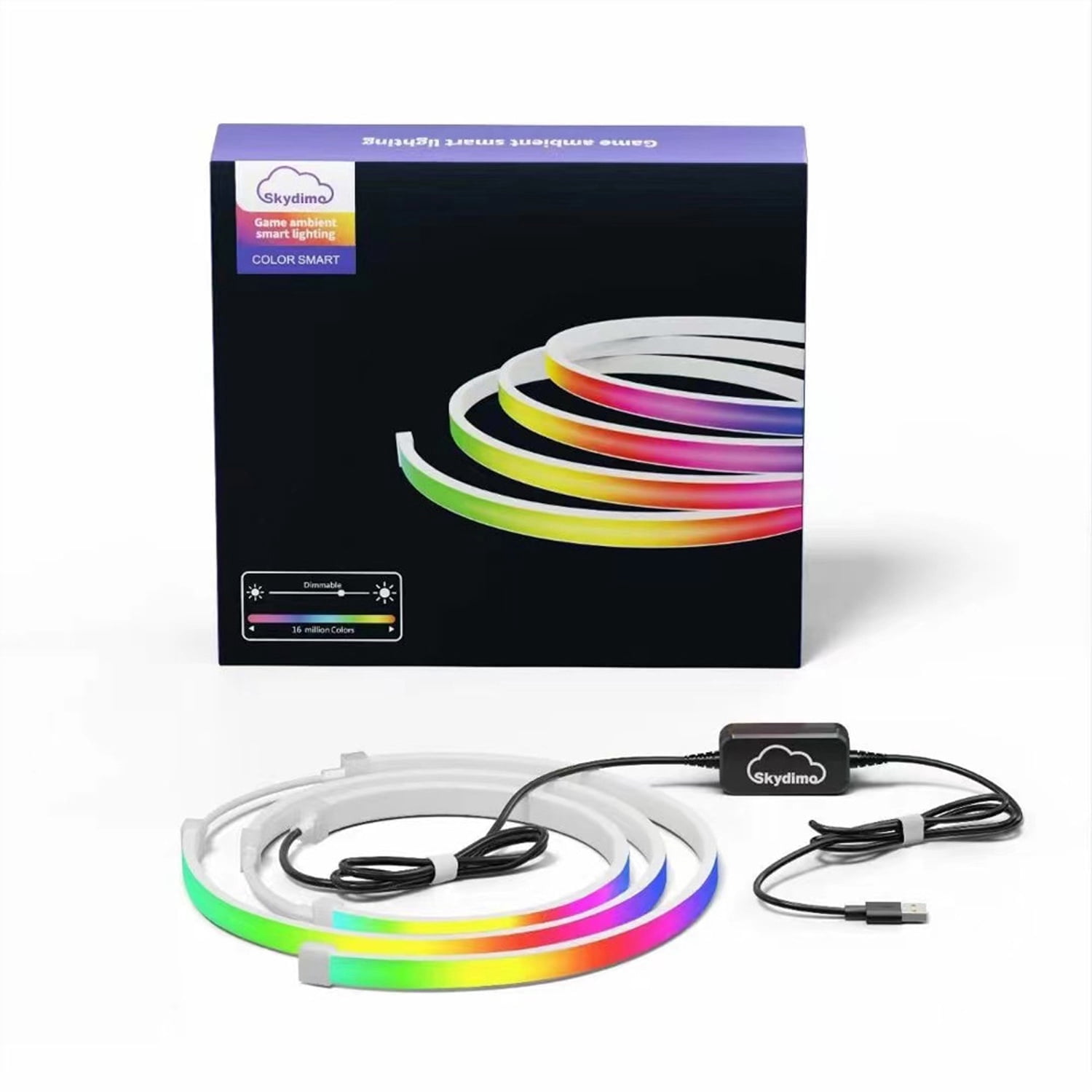 D.FAMILY 34Inch Sync RGB LED Strip, USB Computer Light for Gaming ...