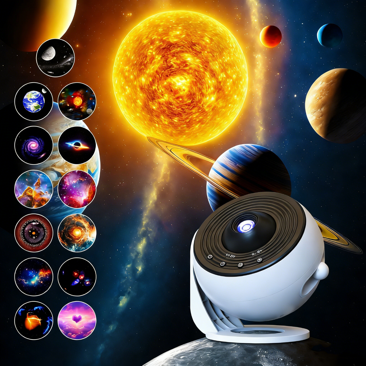 D.FAMILY Galaxy Projector, 4K Star Projector with Timer for Bedroom ...