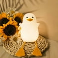 D.FAMILY Joyful Duck Night Light - Gentle Glow Bedside Lamp with Touch ...