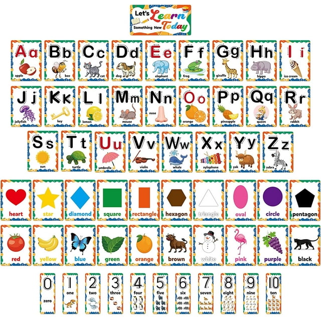 D-FantiX 58pc Alphabet & Number Bulletin Board Set, Educational ...