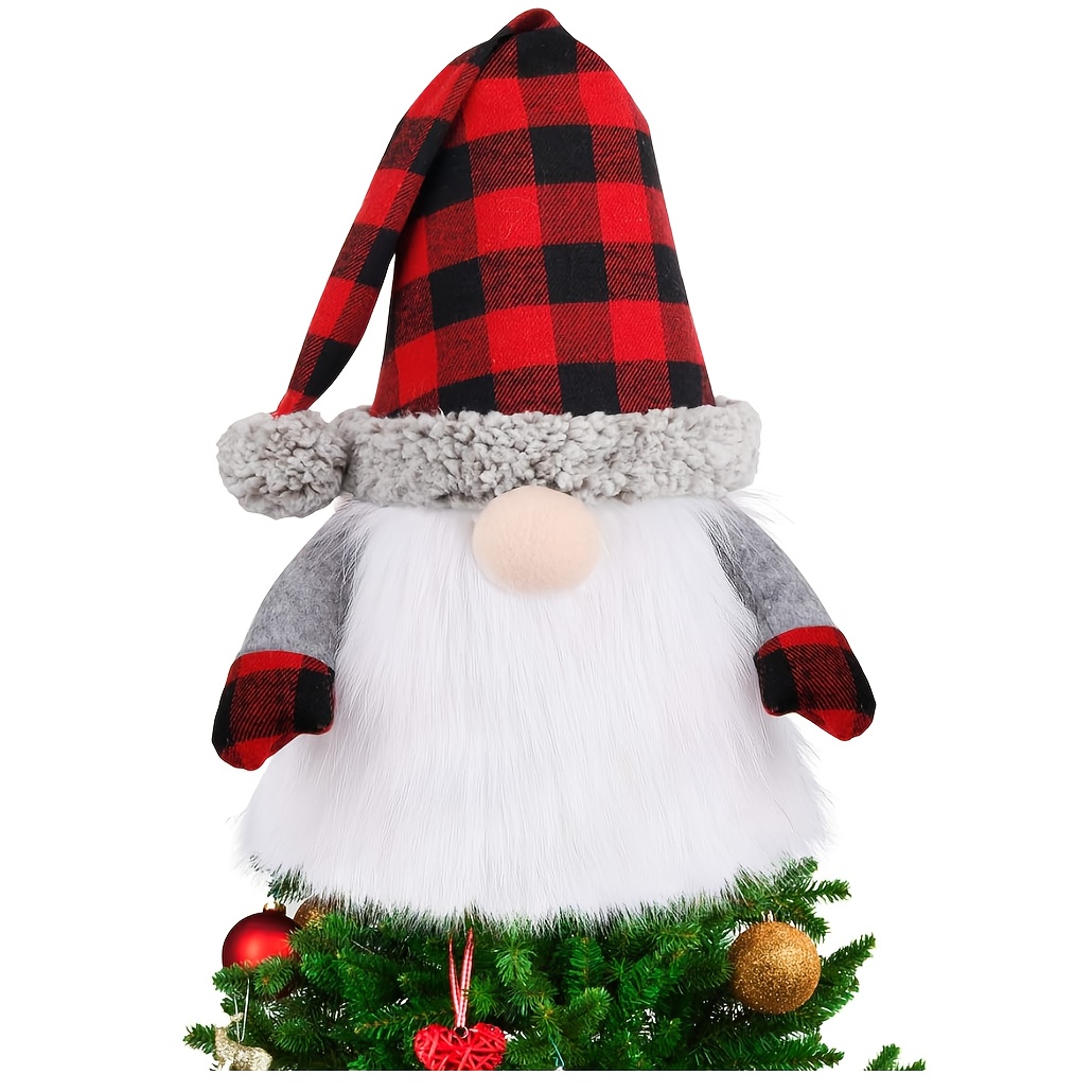 D-FantiX Gnome Christmas Tree Topper, 27.5 Inch Large Swedish Tomte ...