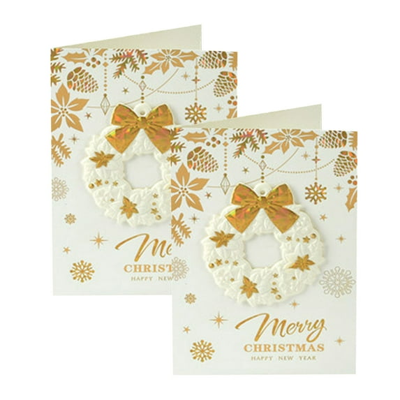 D Festive Greeting Card With烫金工艺 And 3D立体 Design For Christmas And New ...