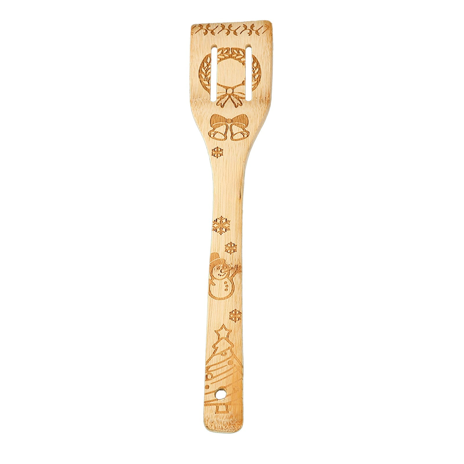 D Festive Wooden Cooking Utensil With Laser Engraved Christmas Designs ...