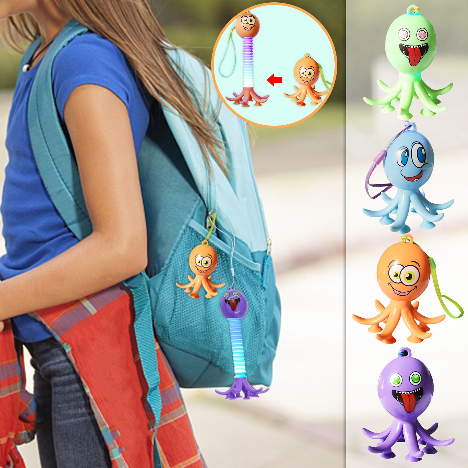 D Fidget Toys Sensory Spring Funny Expression Suction Cup Diy For ...