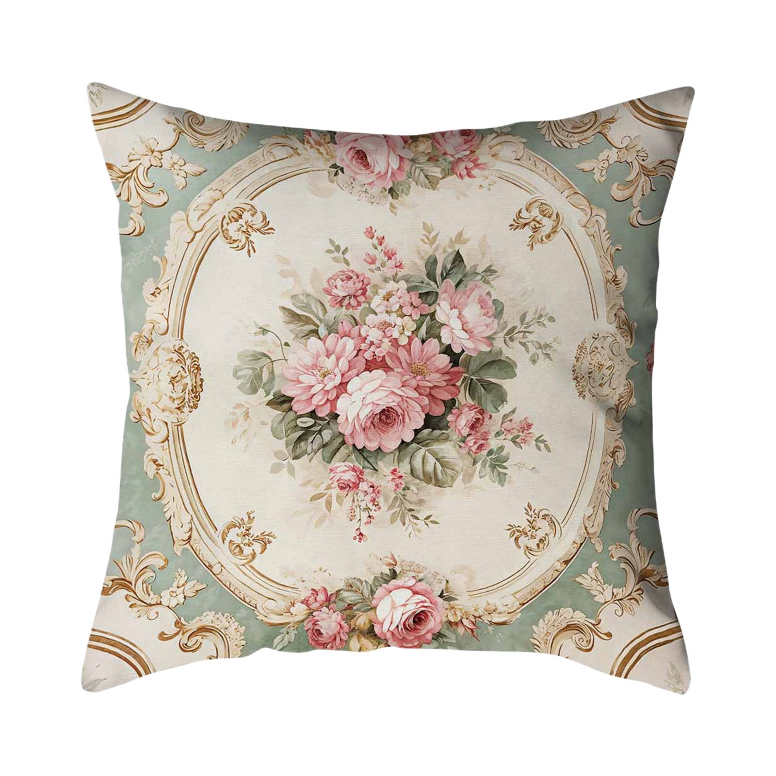 D Floral Print Pillowcase With Hidden Zipper Soft Fuzzy Texture For ...