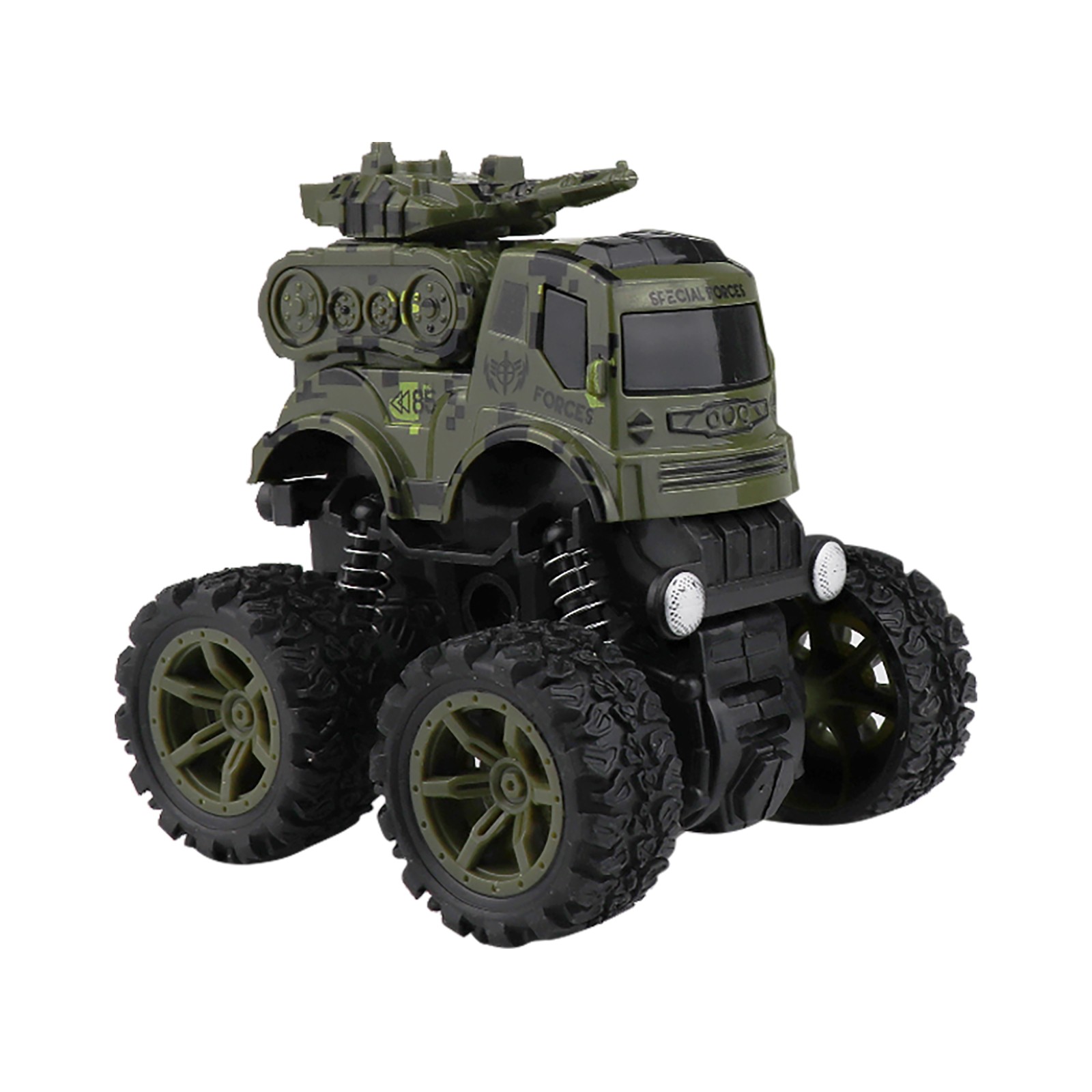 D Four Wheel Drive Off Road Pull Back Car Inertia Friction Powered ...