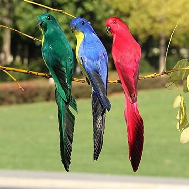 Yesbay 45cm Faux Foam Parrot Model Feather Lawn Ornament Animal Bird ...