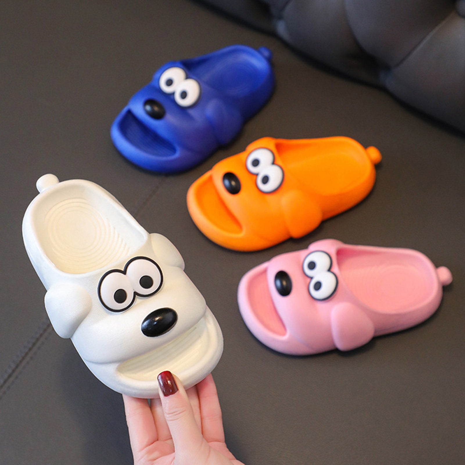 D-GROEE 1 Pair Kids Little Kids Slippers, Cartoon Cute Dog Shape Kid ...