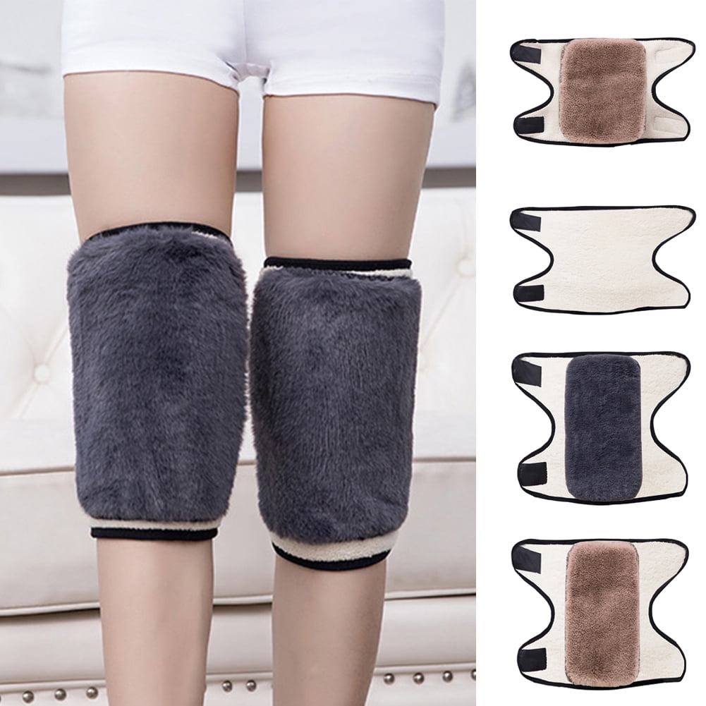 D-GROEE 1 Pair Winter Soft Thermal Knee Braces Leg Warmers Cozy Warm ...